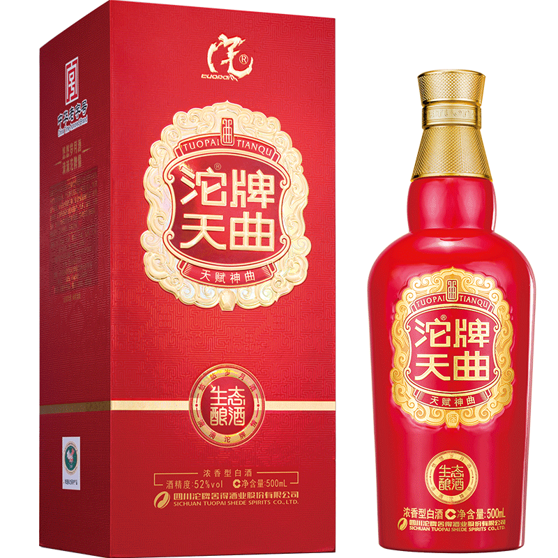 Tuopai Liquor Tianqu 52 degrees 500ml ecological brewing pure grain ...