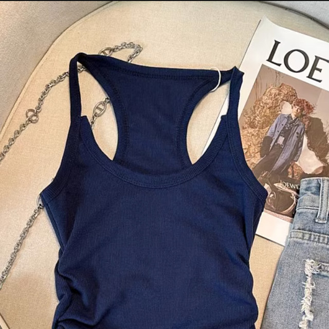 Pure cotton sling vest female summer design sense wears sweet and spicy ...