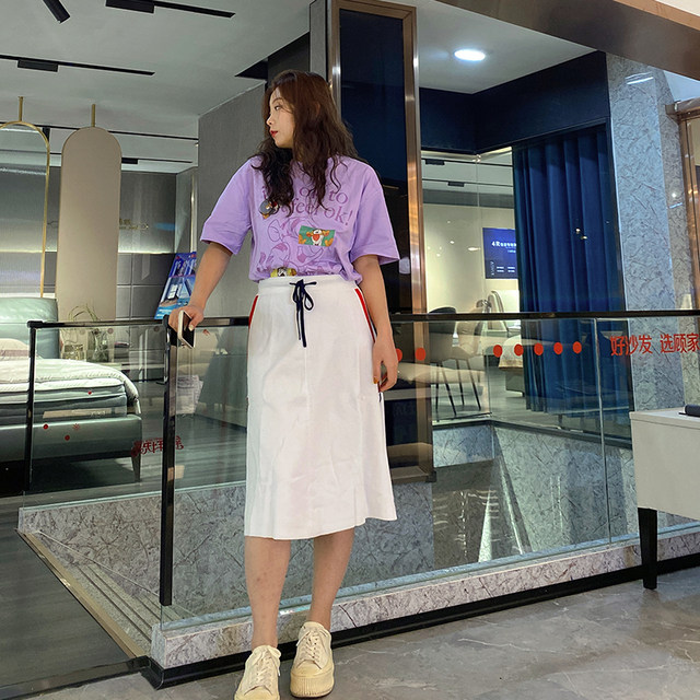 Boxer skirt women's spring and summer fashion high -waist A -line skirt ...