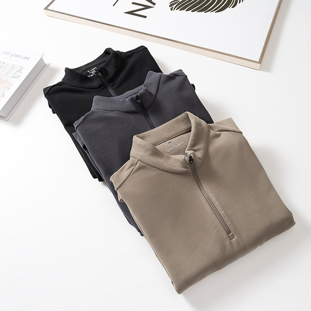 Couple cashmere protein semi-zipper sports top! 2024 autumn and winter ...