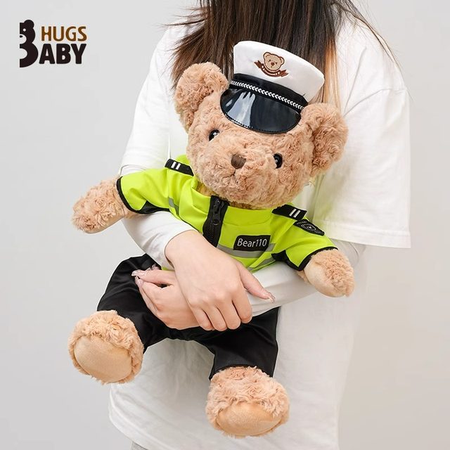 Genuine hug baby traffic police puppet police fire bear cute teddy bear ...