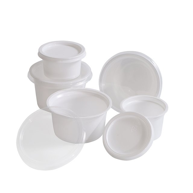 Disposable packing bowl soup and bowl of white cup plastic soup cup ...