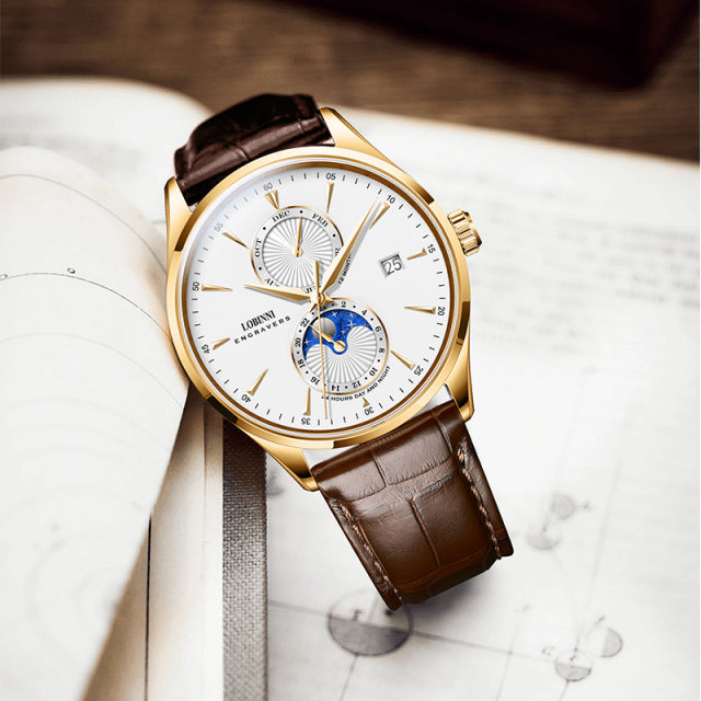 Robin Ni Yue Shi series watches men's fully automatic mechanical ...
