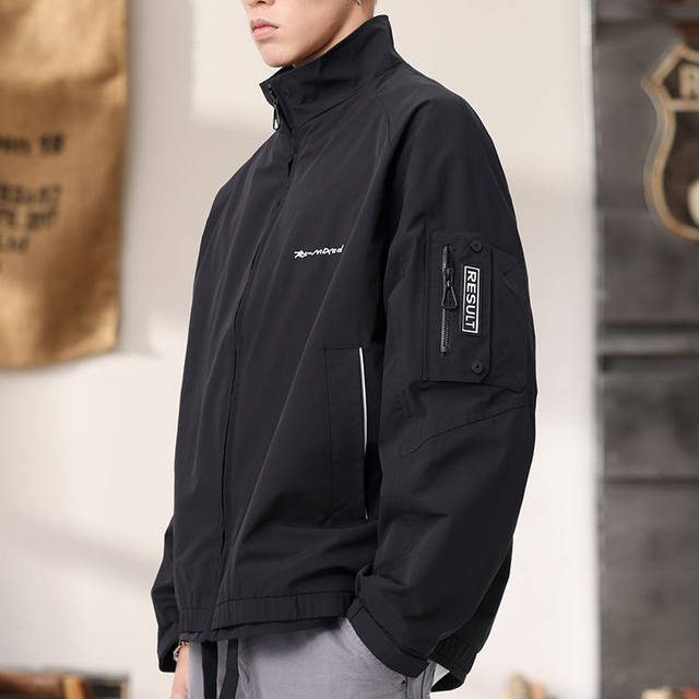 Autumn Light luxury big -name casual jacket clothes men's stand -up ...