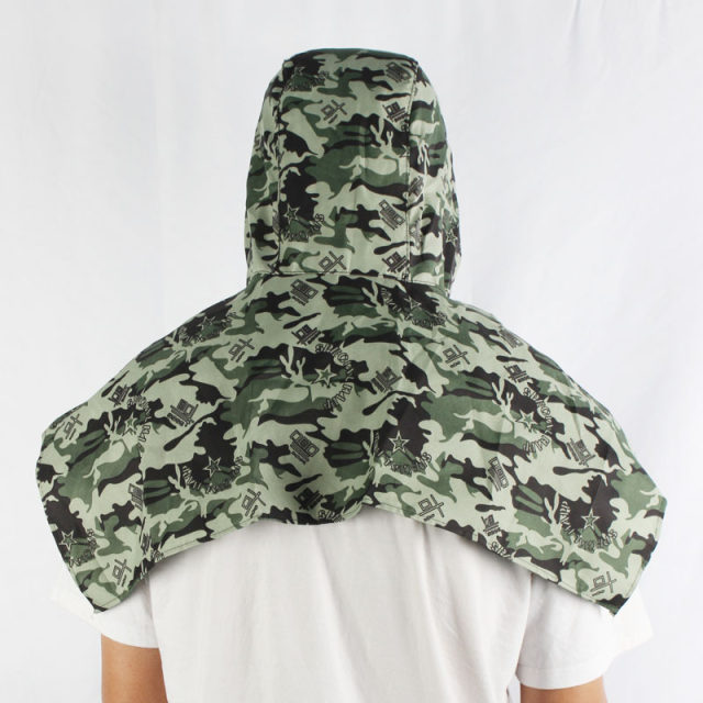 Denim shawl dustproof hat anti-fog integrated labor protection hood ...