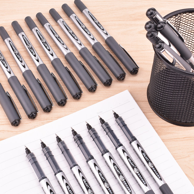 White snow straight liquid type walking pen White snow pen student ...