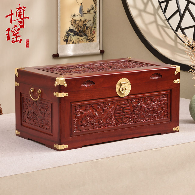 Boyao camphor wood box wedding box antique carved dowry box wedding ...