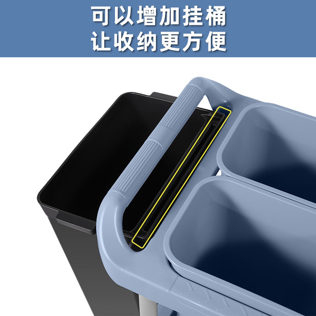 Hotel three-story plastic food collection cart, bowl collection cart ...