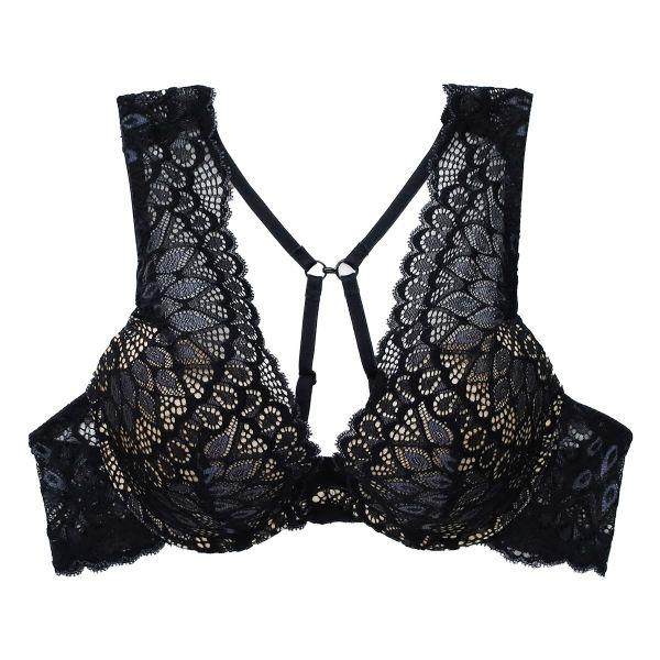 ANNEBRA women's underwear push-up sexy deep V cross beautiful back two ...