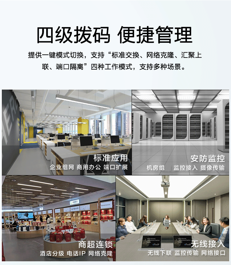 H3c S1224 Gigabit PoE Switch 24 Port Network Monitoring