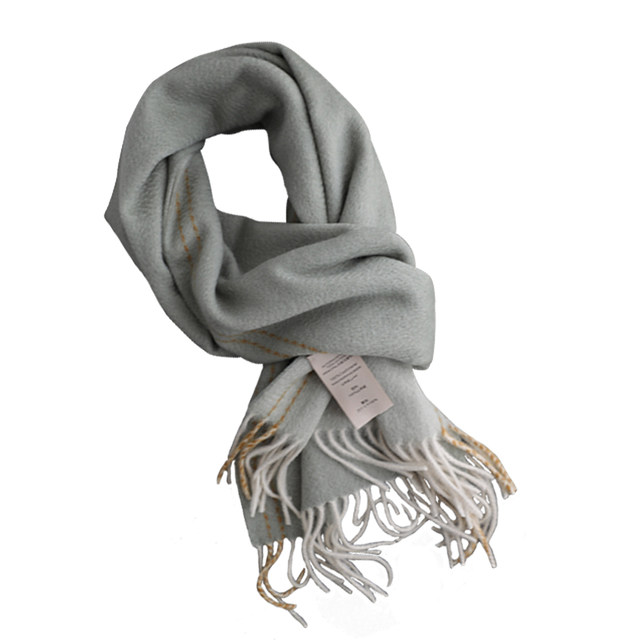 High-end Cashmere water ripple double-sided solid color 100% pure ...