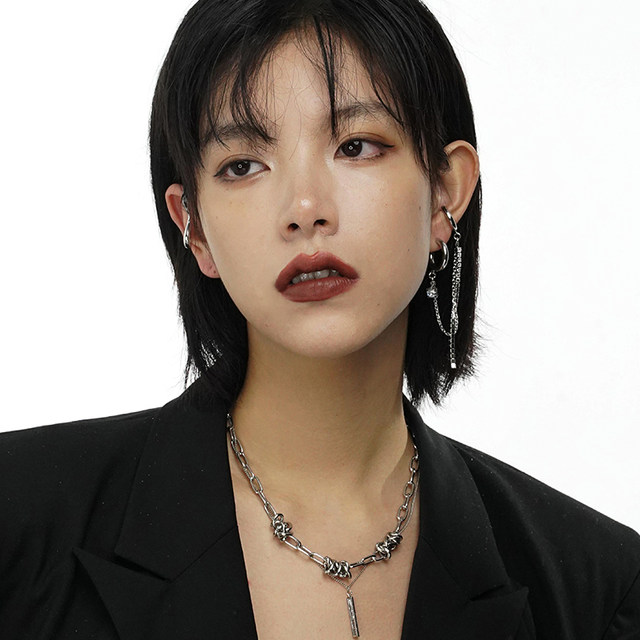 Sumiyaki necklace 2024 new female light luxury niche design sense high -level collarbone chain ...