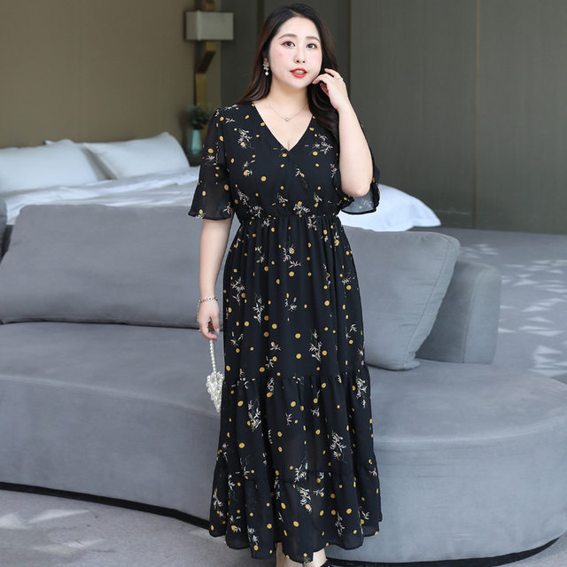 300jin [Jin is equal to 0.5 kg] Extra -size women's clothing chiffon ...