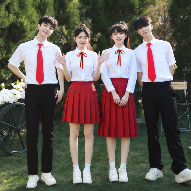 Red Song Choir Poetry Recitation Performance Costume for Adult High ...