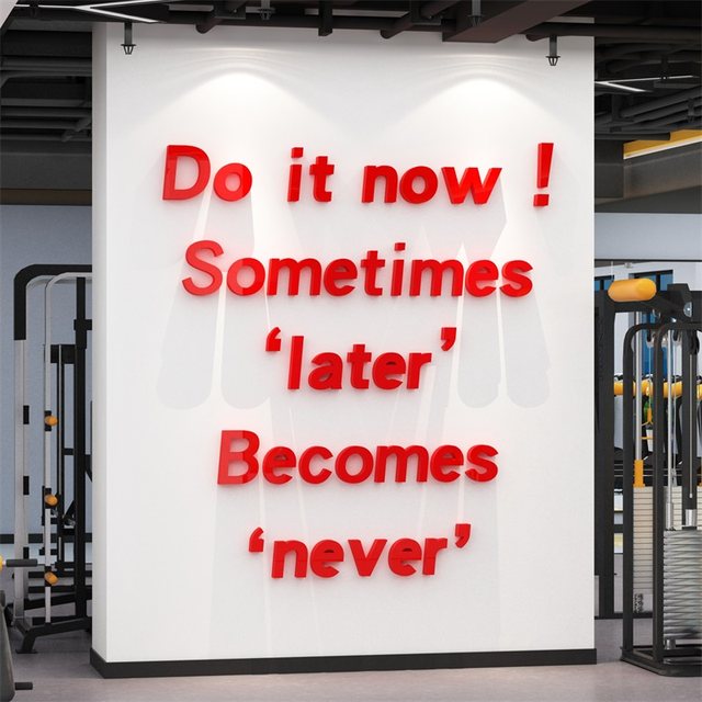 Internet celebrity check-in gym cultural wall decoration atmosphere ...