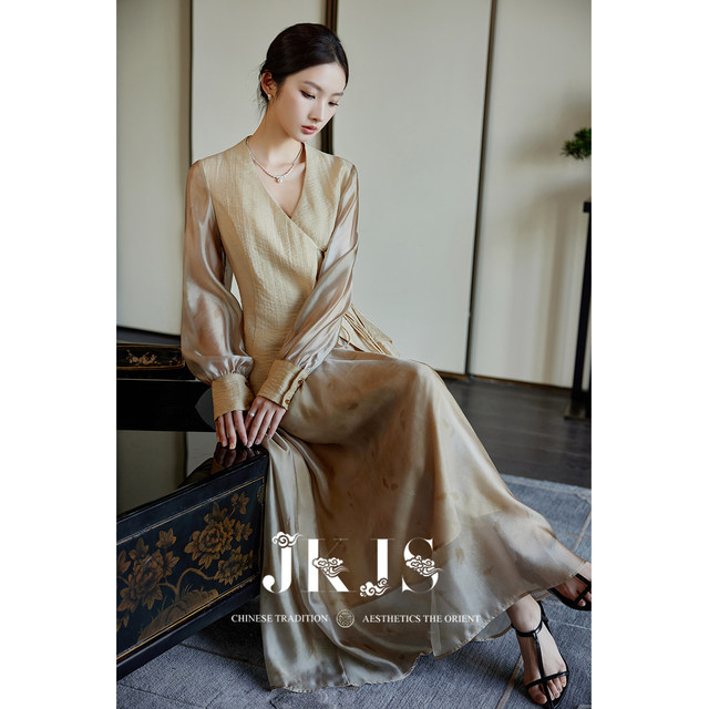 JKJS Tens Laiser Top Retro New Chinese Style Set Spring and Autumn ...