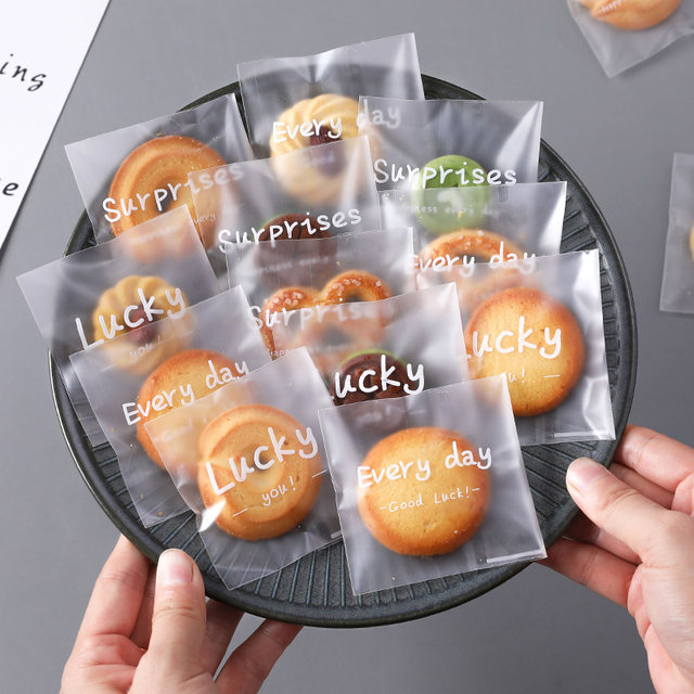 Biscuit packaging bag self-sealing sticky cookie snowflake crisp ...