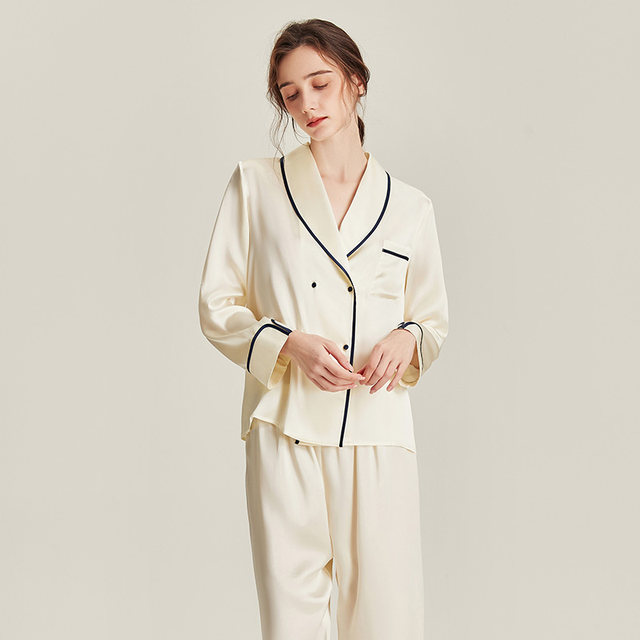2024 Spring and Autumn New Silk Pajamas Women's Mulberry Silk Summer ...
