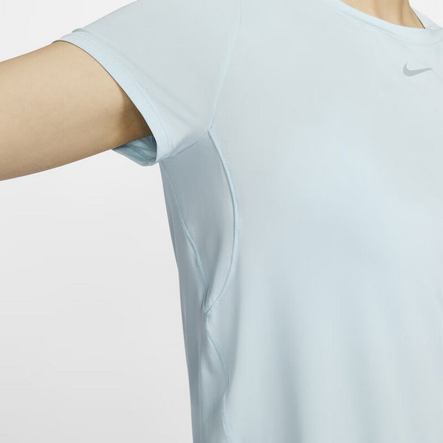 Nike Women's Dri-FIT Quick-Drying Short-Sleeved Top Summer Breathable ...