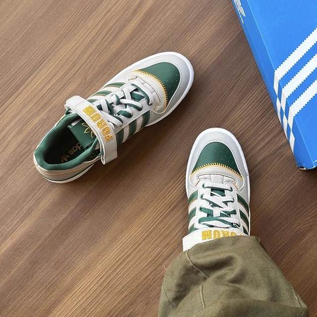 Adidas/Adidas genuine clover FORUM LOW men's and women's Velcro ...