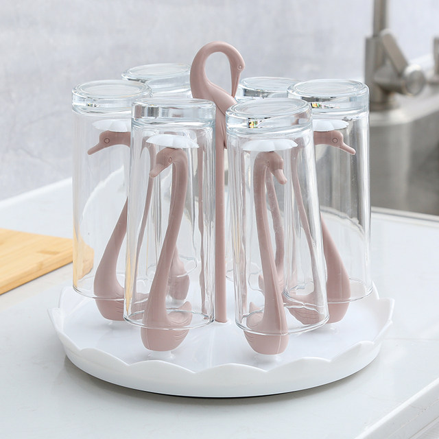 Glass cup rack, water cup upside-down rack, rotating tea cup rack ...