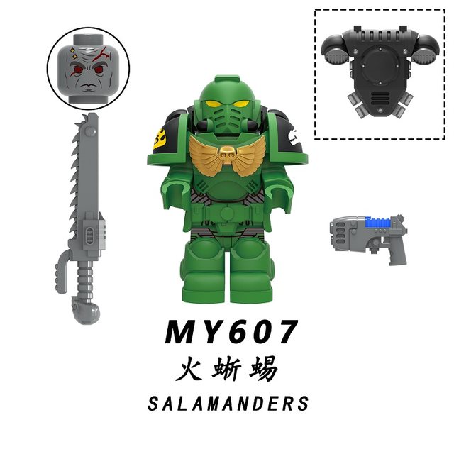 MY606-MY610 Warhammer 40K Space Marine Space Wolf Salamander Assembly ...
