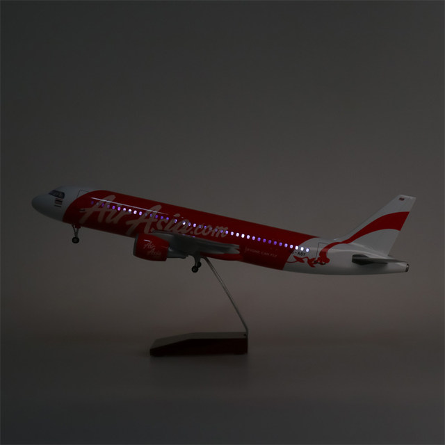 1:80 Asian Airlines Aircraft model Airbus A320 AirAsia simulation civil ...