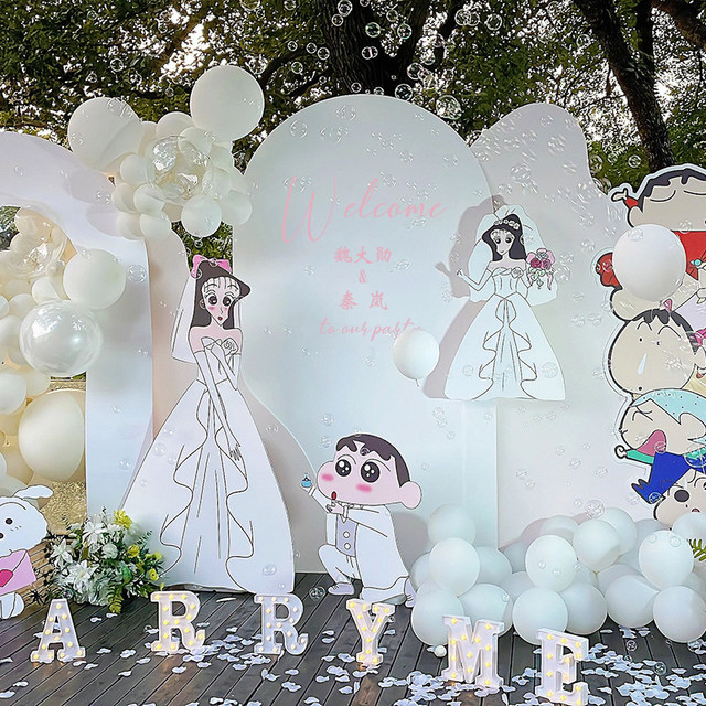 Crayon Shin-chan theme proposal and confession atmosphere layout indoor ...