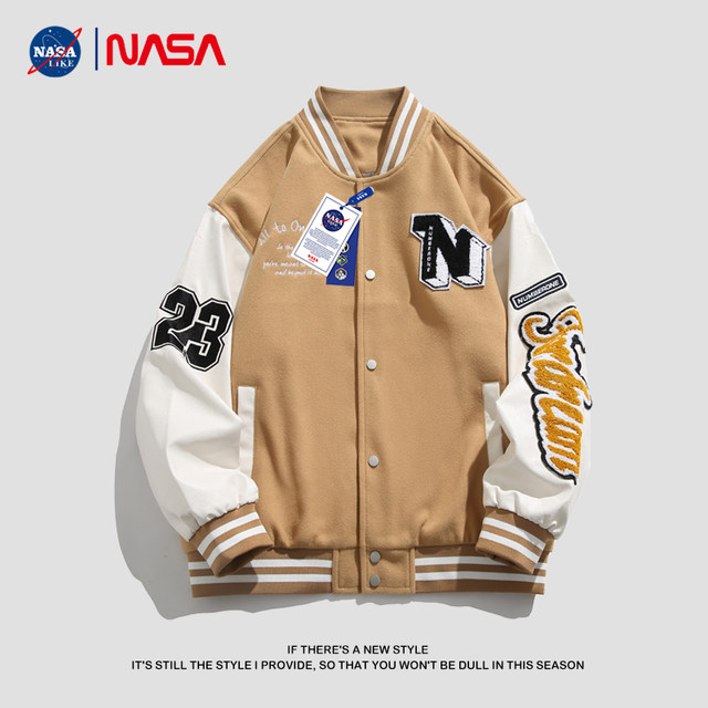 NASA joint high street baseball uniform jacket American New Year campus ...