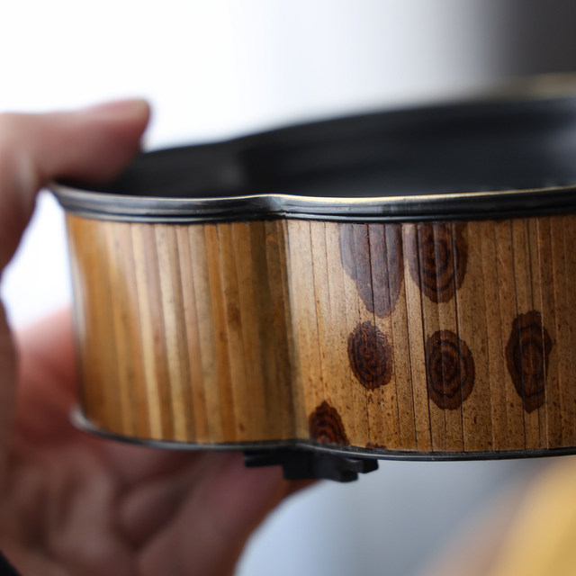 Handmade copper, brass edging, Xiangfei bamboo pot holder, Begonia pot ...