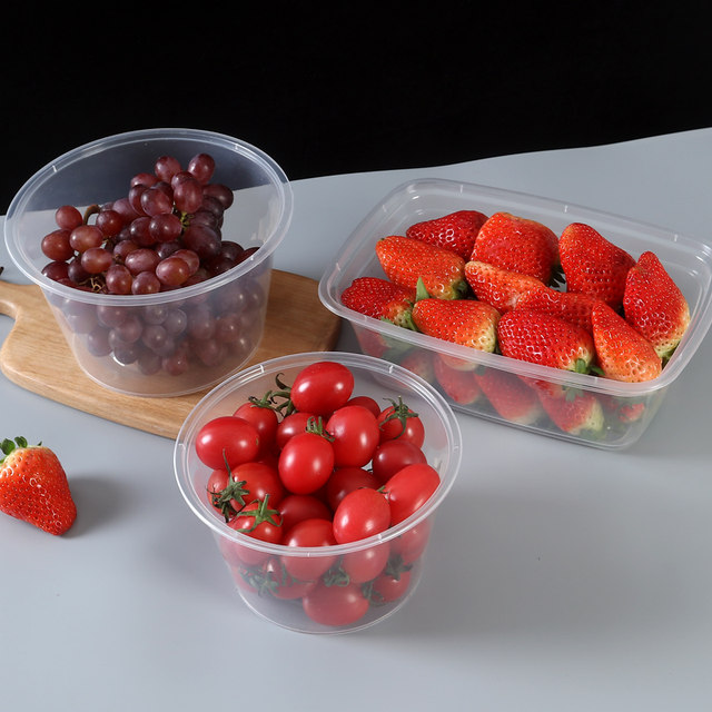 Disposable lunch box round rice box soup bowl bowl of takeaway pack box ...