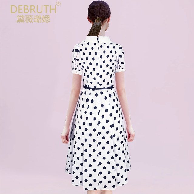 Daiweilu mischievous white dovetail collar polka dot princess dress for ...