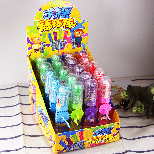 Internet celebrity creative hand-cranked spinning stick children's toys ...