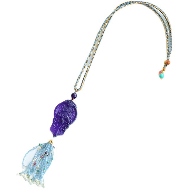 Amethyst fox hanging jewelry pendant nine -tailed fox couple sweater ...