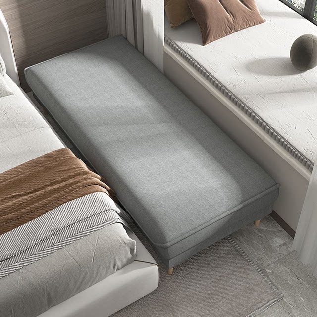 Bed with long bench bed single -person lunch break bed bedroom splicing ...