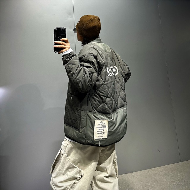 Japanese trendy brand baseball collar light and thin 90 white duck down ...