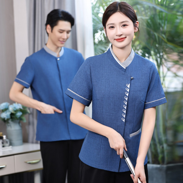Cleaner work clothes short-sleeved women's mall property hotel hotel ...