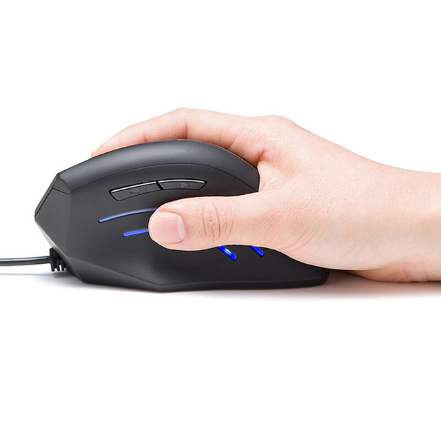 Japan SANWA wired mouse vertical grip blue LED 5-button gaming mouse ERG7