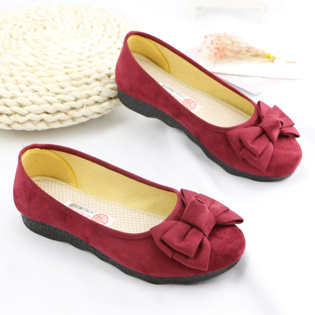 Light mouth flat shoes for women in spring and autumn new old Beijing ...