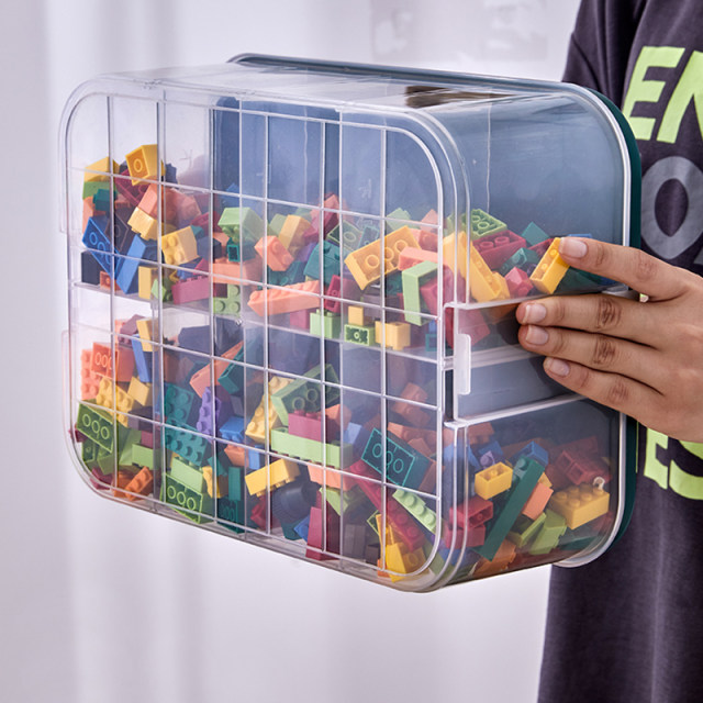 Lego bricks storage box Children's toy size Granules parts sorting ...