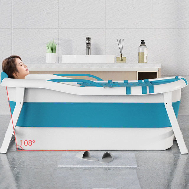 Bath bucket adult household full body folding bath bucket thickened ...