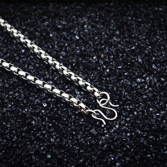 Thai double-hanging Buddha chain titanium steel necklace men and women ...