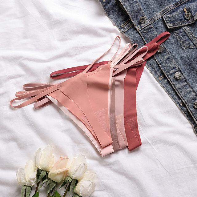 3 pieces of sexy sponged thong pants pure desire ice shreds, one piece ...