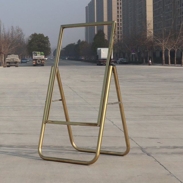 Stainless steel folding poster rack water sign advertising rack sign ...
