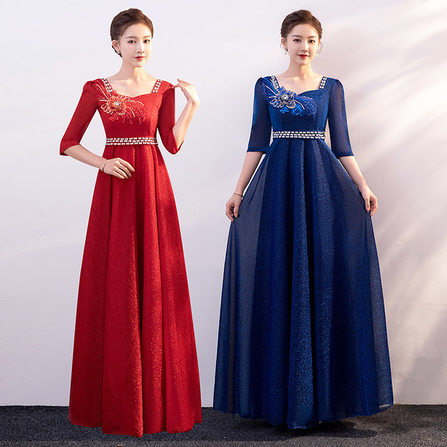 Chorus performance dress for women's long skirt new style adult choir ...