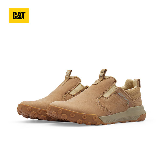 CAT Carter's 25 autumn and winter new men's cowhide low-top shoes, lazy ...