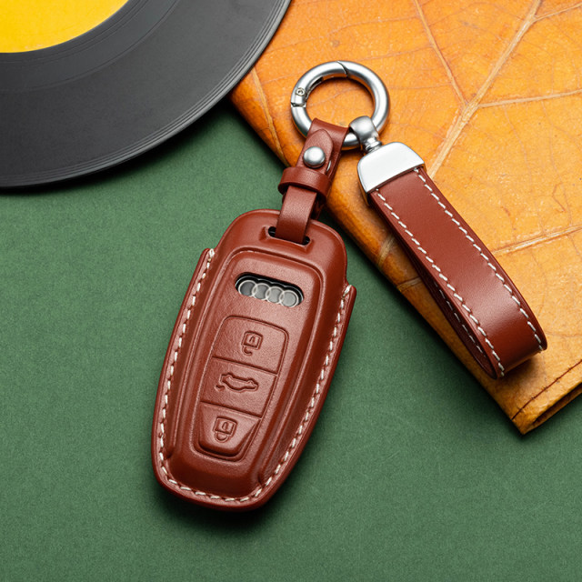 2025 Audi A6l key cover 24 genuine leather a8 special a7l full package q7 car keychain q6 pack ...