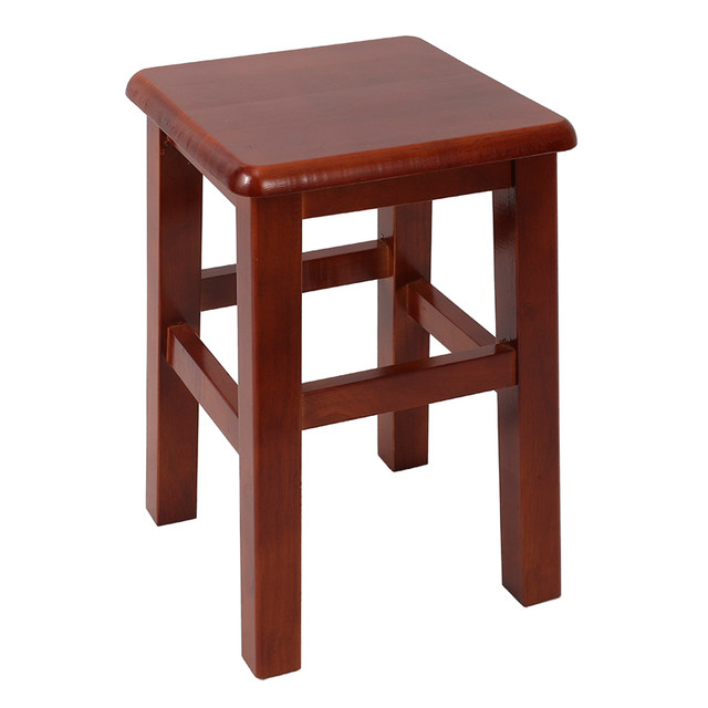 Solid wood square stool home bench square retro stool wooden stool ...