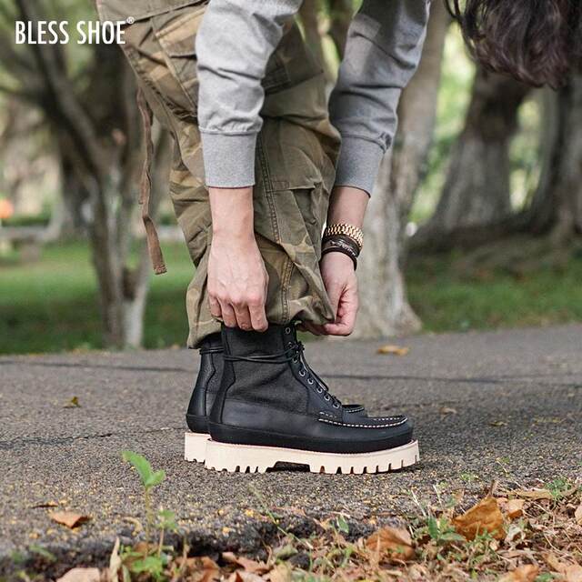 Bless Shoe Hunting Boots Geter -Dyede Craft Thick Cow Pacific Hunting ...