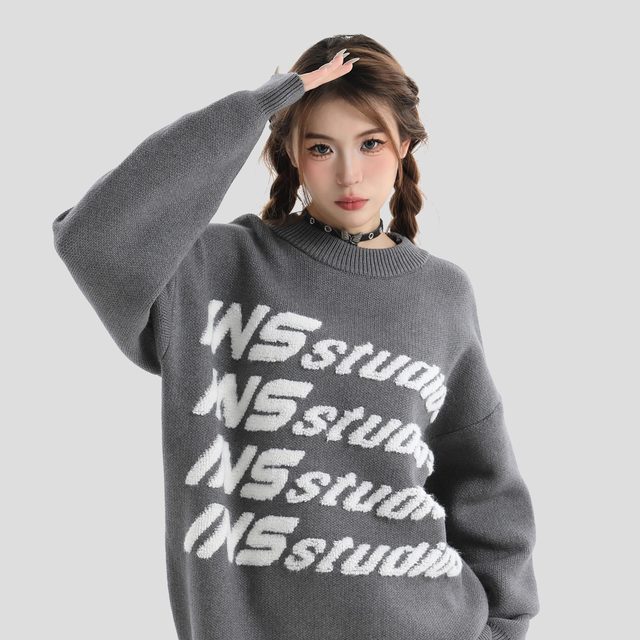 Insstudios national tide brand couple American -style three -dimensional letters logo jerky ...